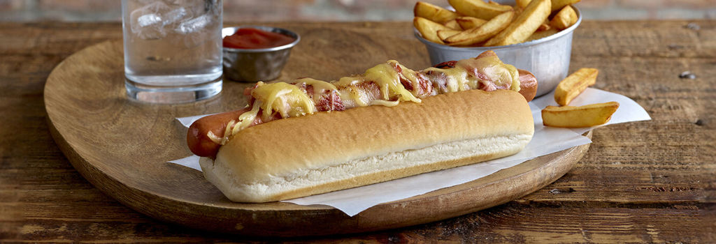 8.5” Jumbo Hot Dog Roll, Top Sliced | Americana