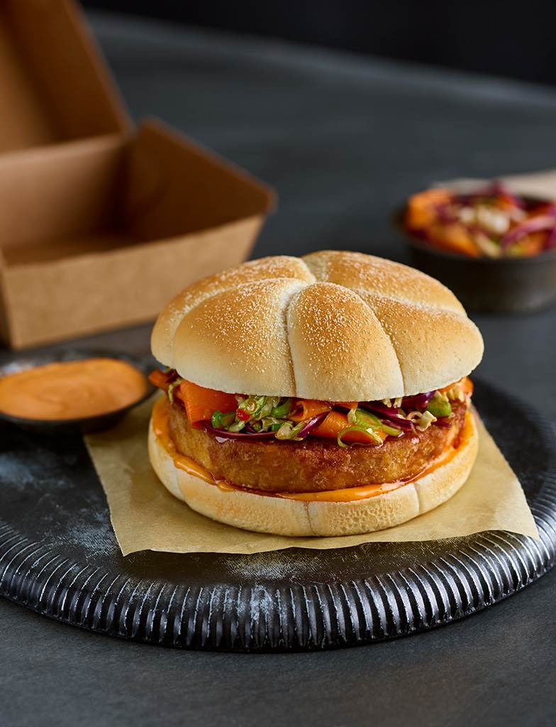 Vegan Ginger Tofu Burger with Asian Slaw | Americana